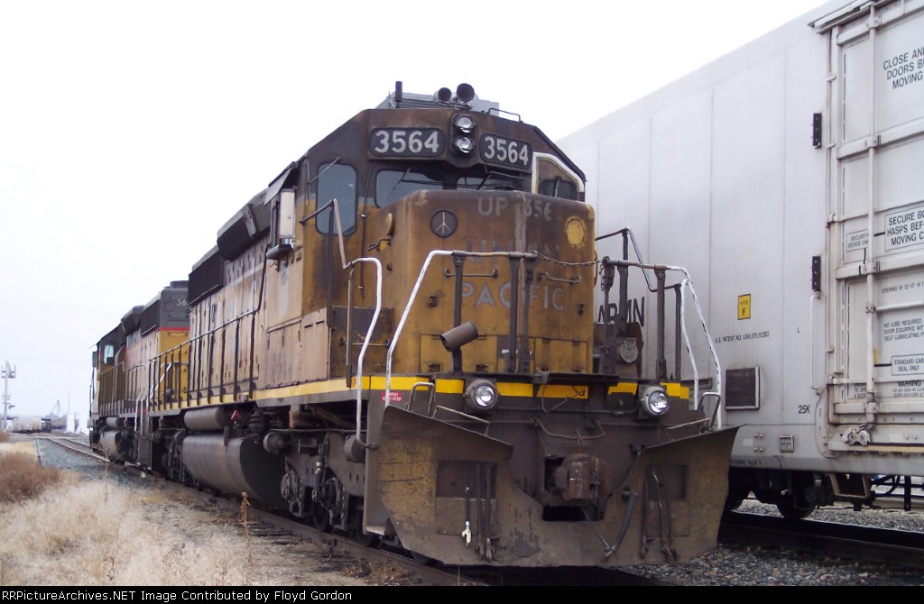 UP 3564 ex UP 356 in original 1970's paint and lettering.